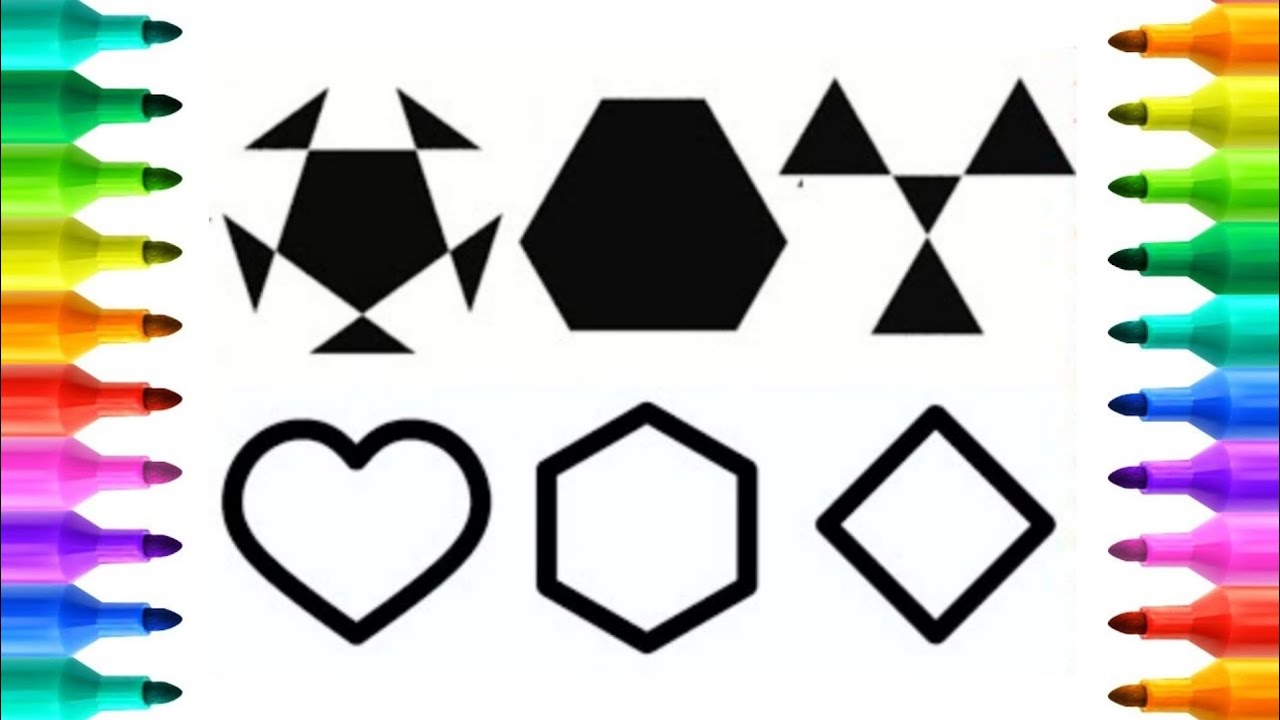 Learn new Shapes with Drawing & Painting for Kids | How to Learn Shapes | Learn Shapes for ...