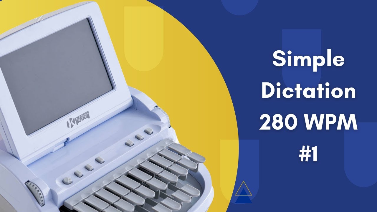 280 WPM Dictation Steno Practice | Simple English | StenoKey.Com - YouTube