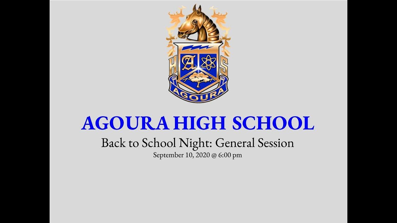 Agoura High School Back To School Night - YouTube
