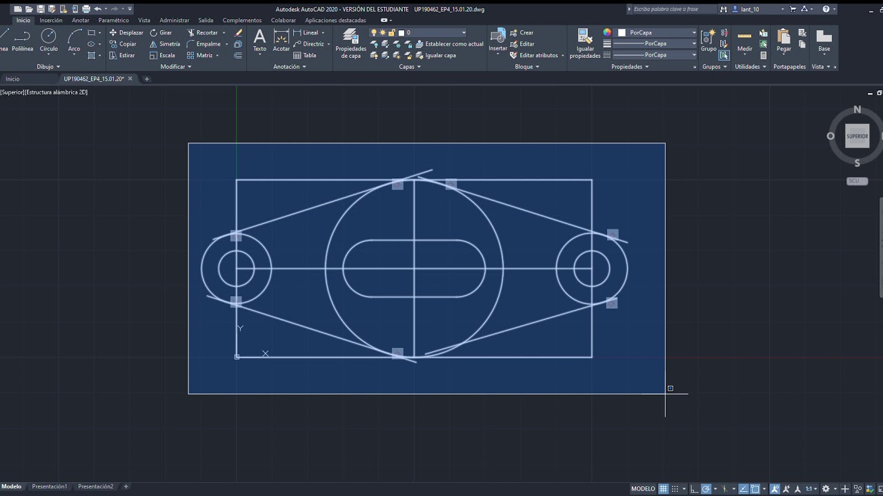 Curvas con linea tangente en AutoCAD 2020 - YouTube