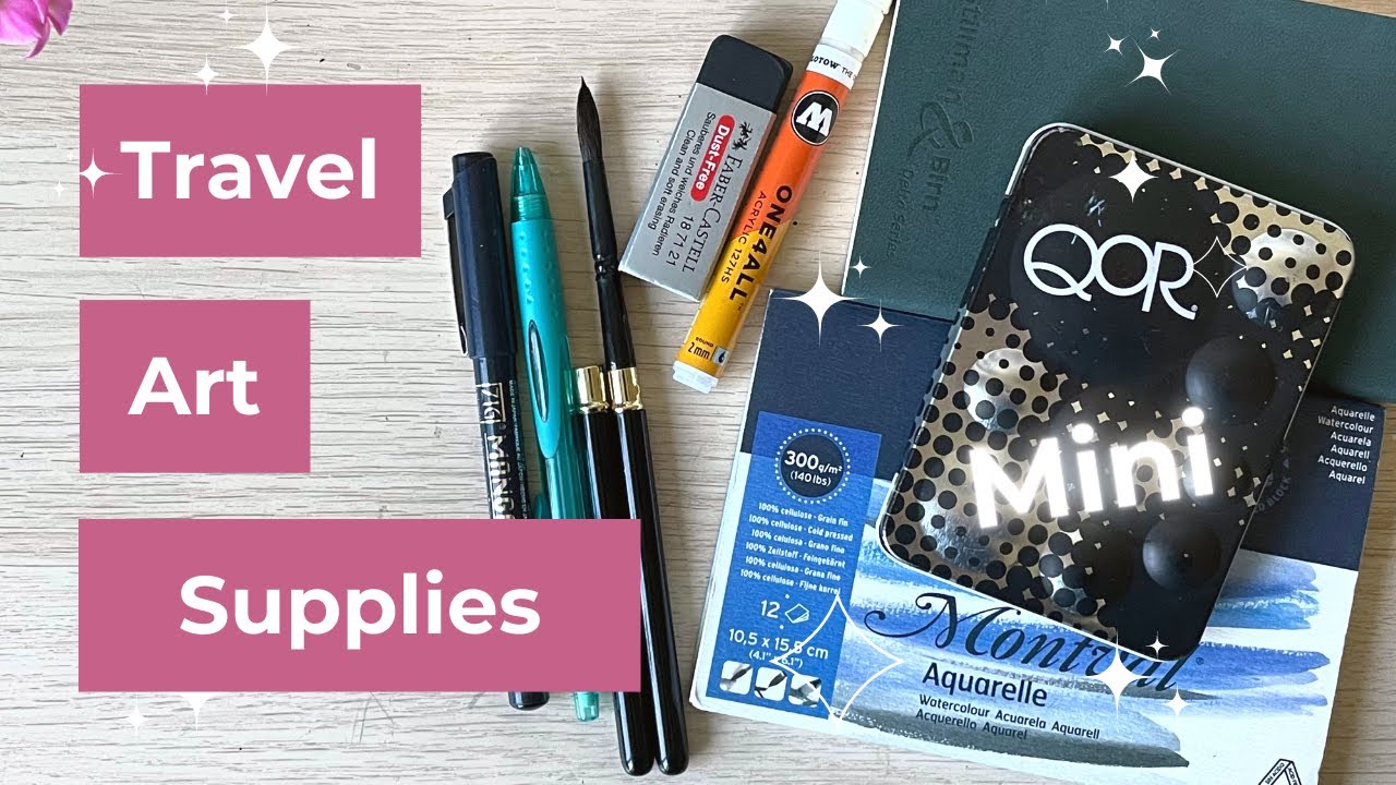 Travel art supplies kit | My sketching essentials in the go - YouTube