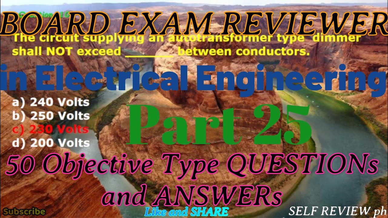 REE || Board Exam Reviewer in Electrical Engineering(50 Objective Type ...