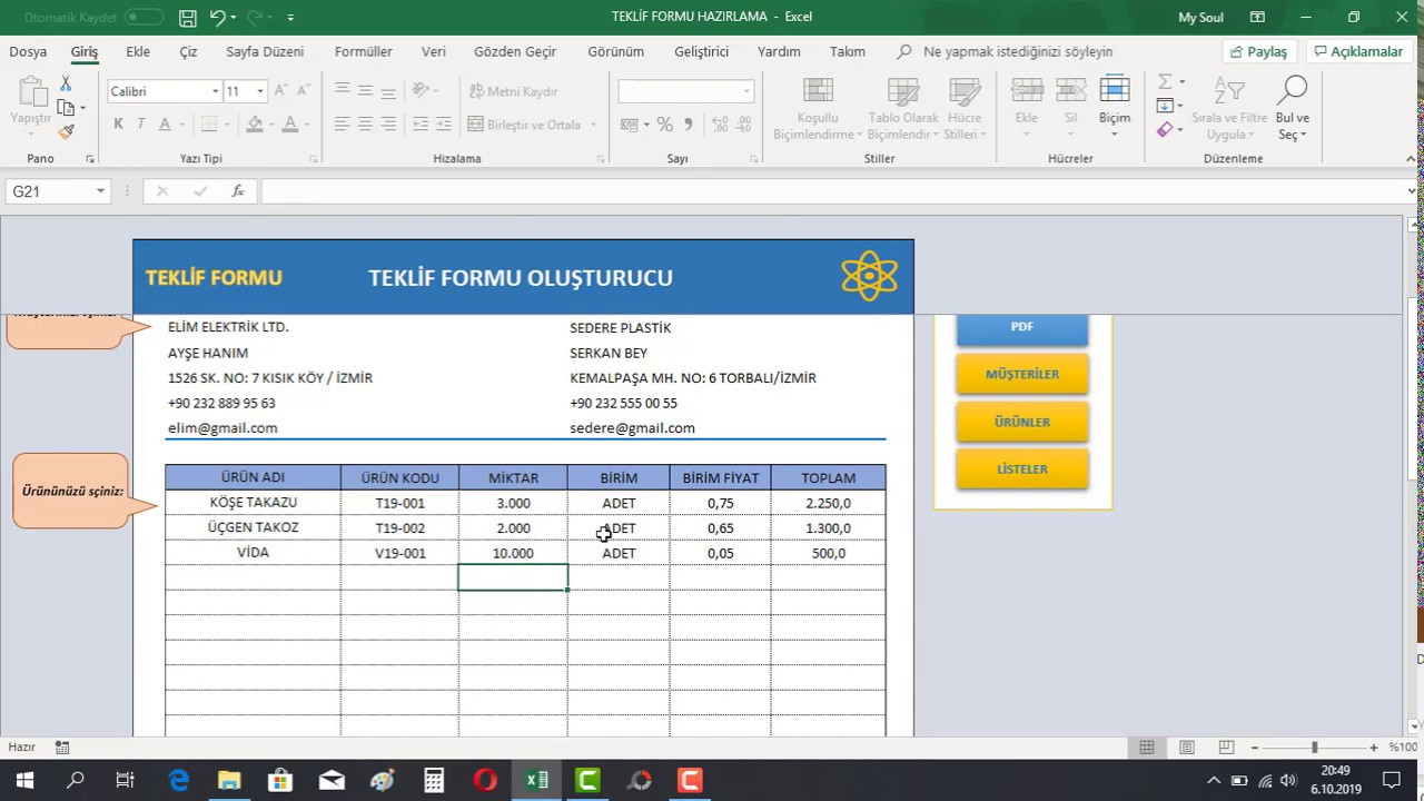 Teklif Formu - YouTube