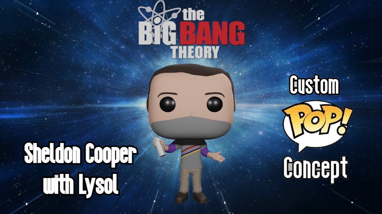 Sheldon Cooper with Lysol - Big Bang Theory Custom Funko Pop Concept ...