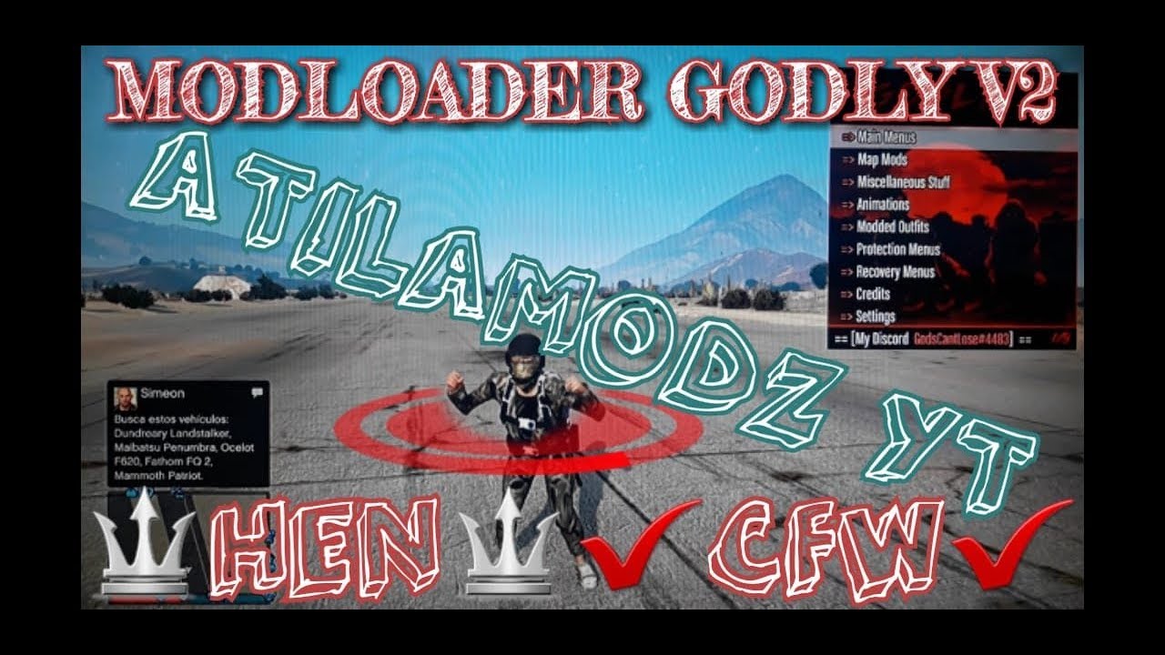 MOD MENU LOADER GODLY V2 HEN/CFW +DOWNLOAD 👇 - YouTube