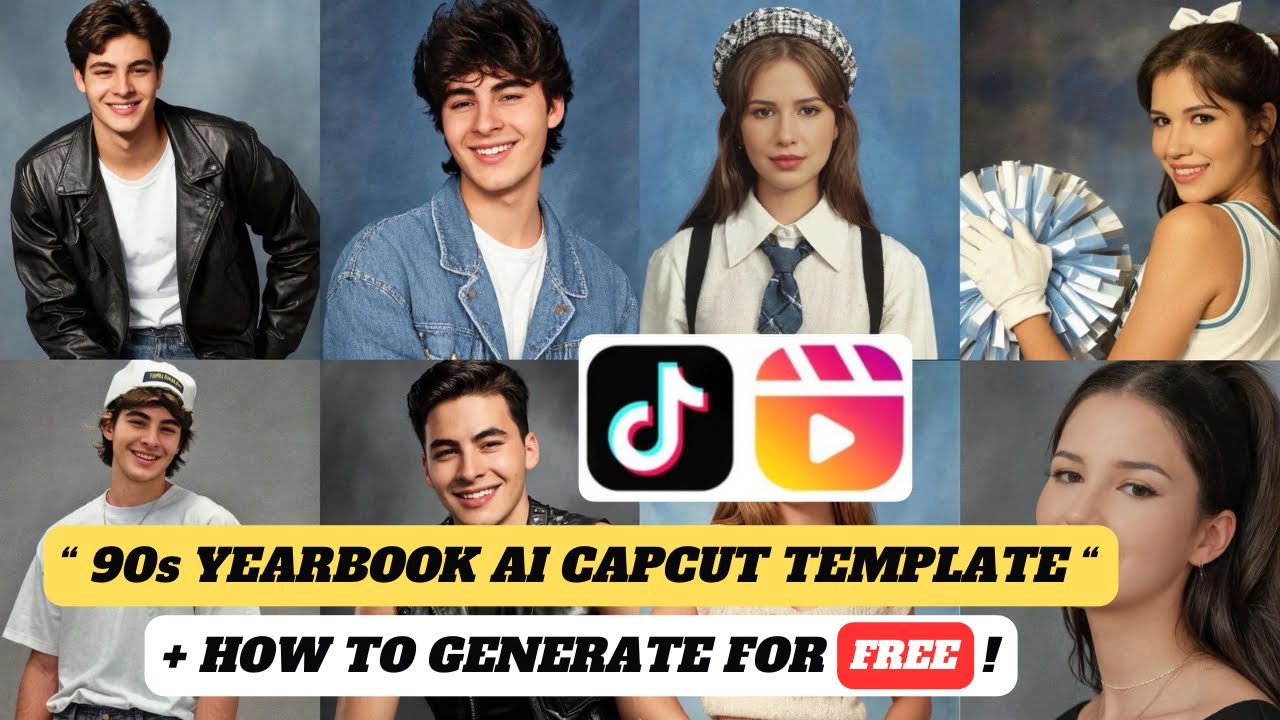 90s yearbook capcut template | 90s yearbook Ai tiktok & reels trend tutorial | 90s yearbook Ai ...
