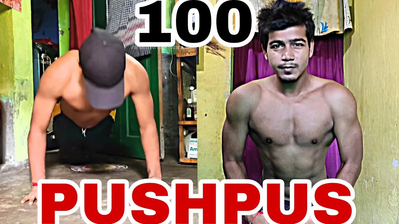 100 pushups challenge at home Austin Raja fitness workout video - YouTube