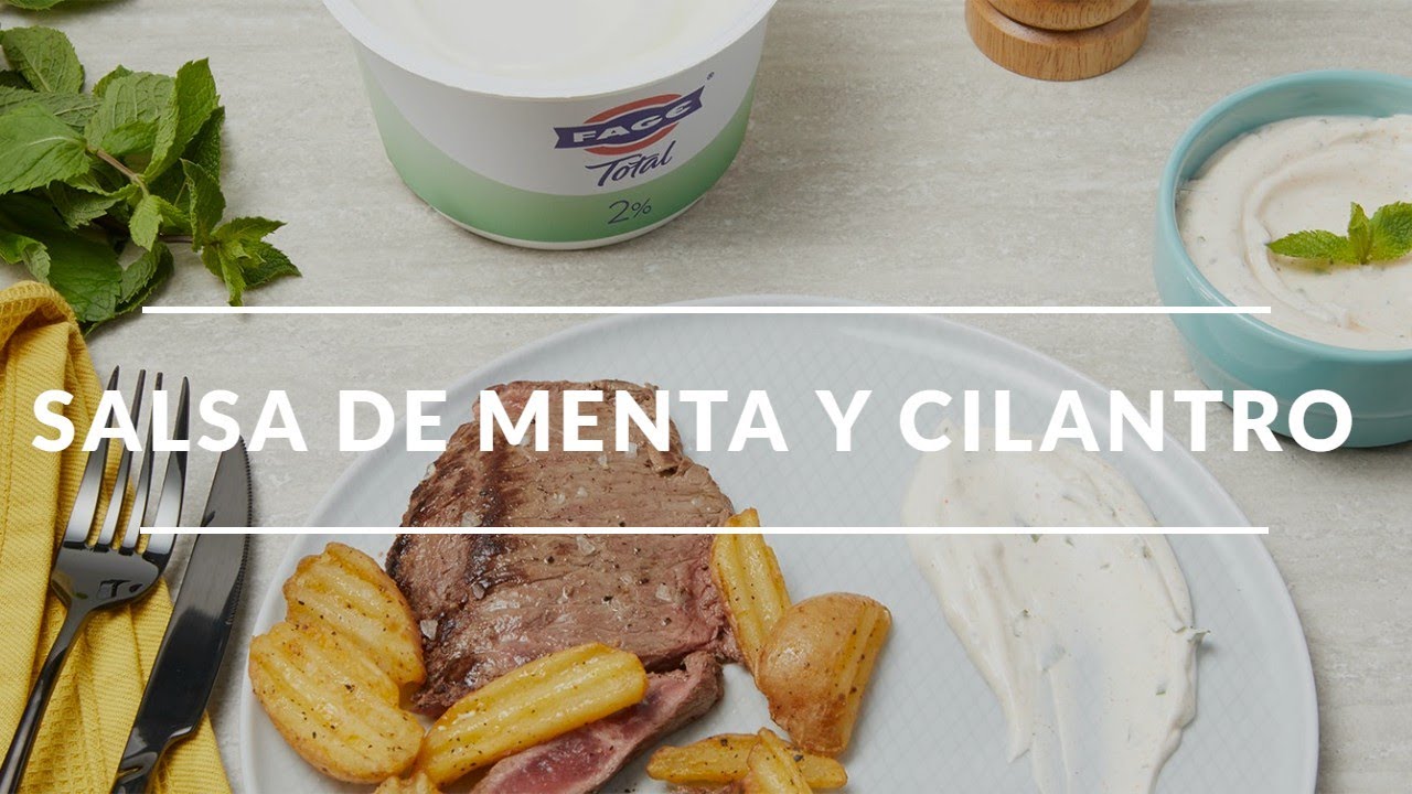 Receta Salsa De Menta, Yogur Y Cilantro - YouTube