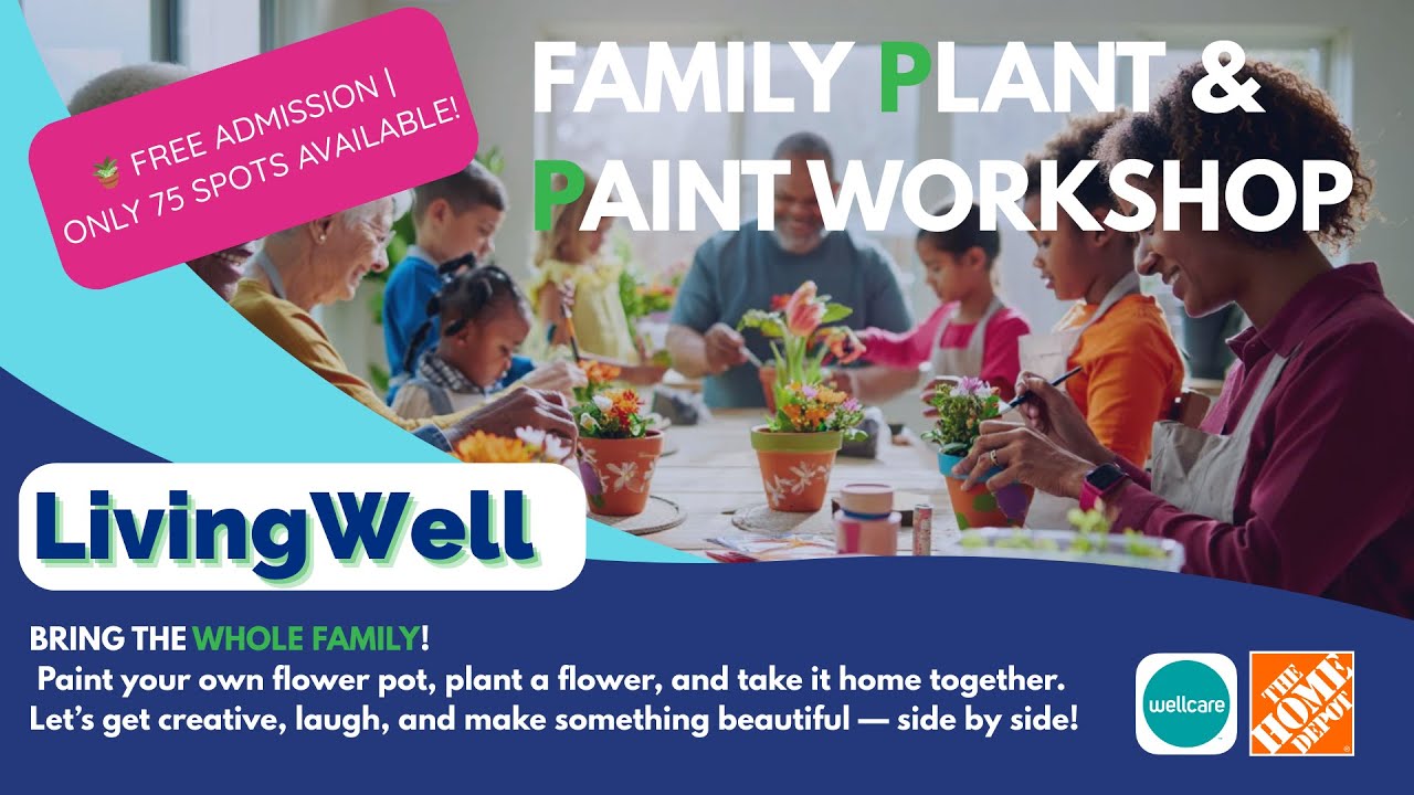 Family Plant & Paint Workshop at LivingWell Senior Expo - YouTube