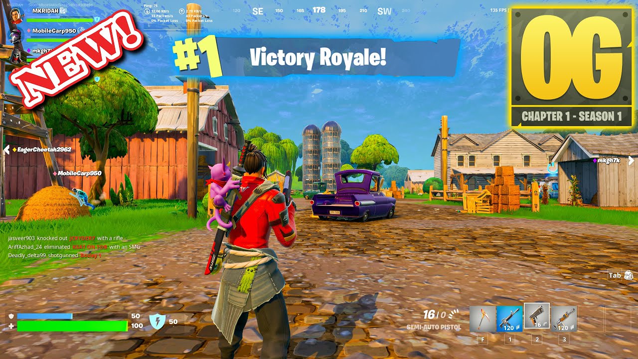 Fortnite OG Chapter 1 Season 1 - Gameplay Victory Royale! - YouTube