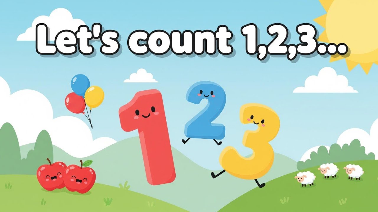 Let's count 1,2,3... - Learn Numbers - Kid's Song - YouTube