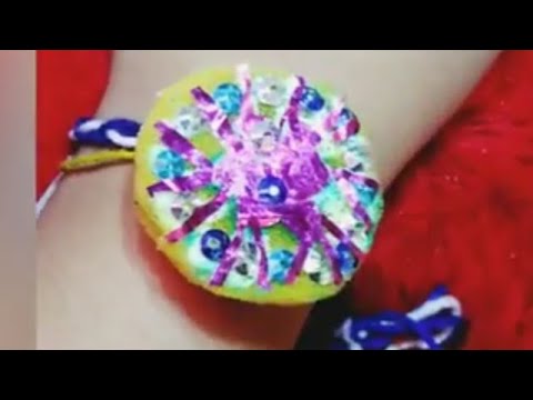 How to make sponge Rakhi... - YouTube