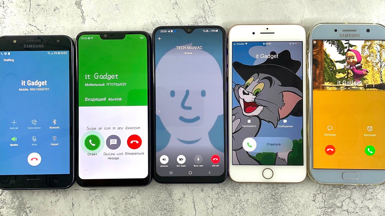 Fives Cool Tom incoming Call Same Time OppO New/ Samsung A7/ iPhone 8 ...