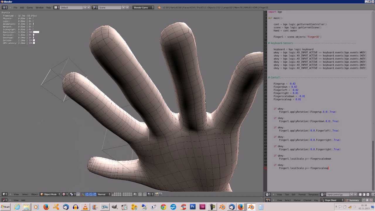 3d hand manipulation and implementation of a data glove in blender WIP ...