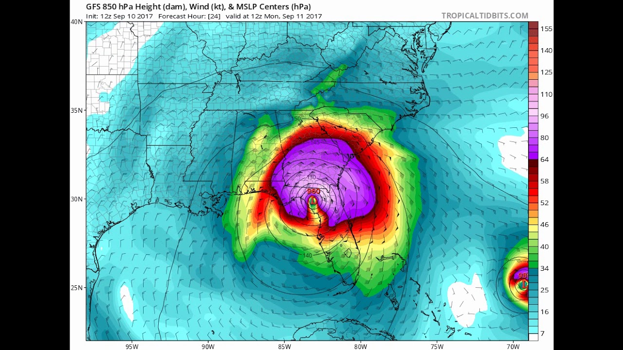 Floryda, huragan Irma 10-09-2017 - YouTube