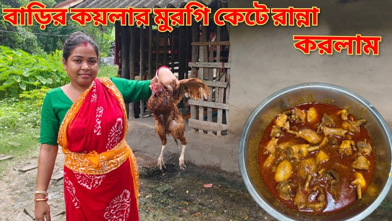 নিজে হাতে মুরগি কেটে পালক ছাড়িয়ে রান্না করলাম | Meat is commonly ...