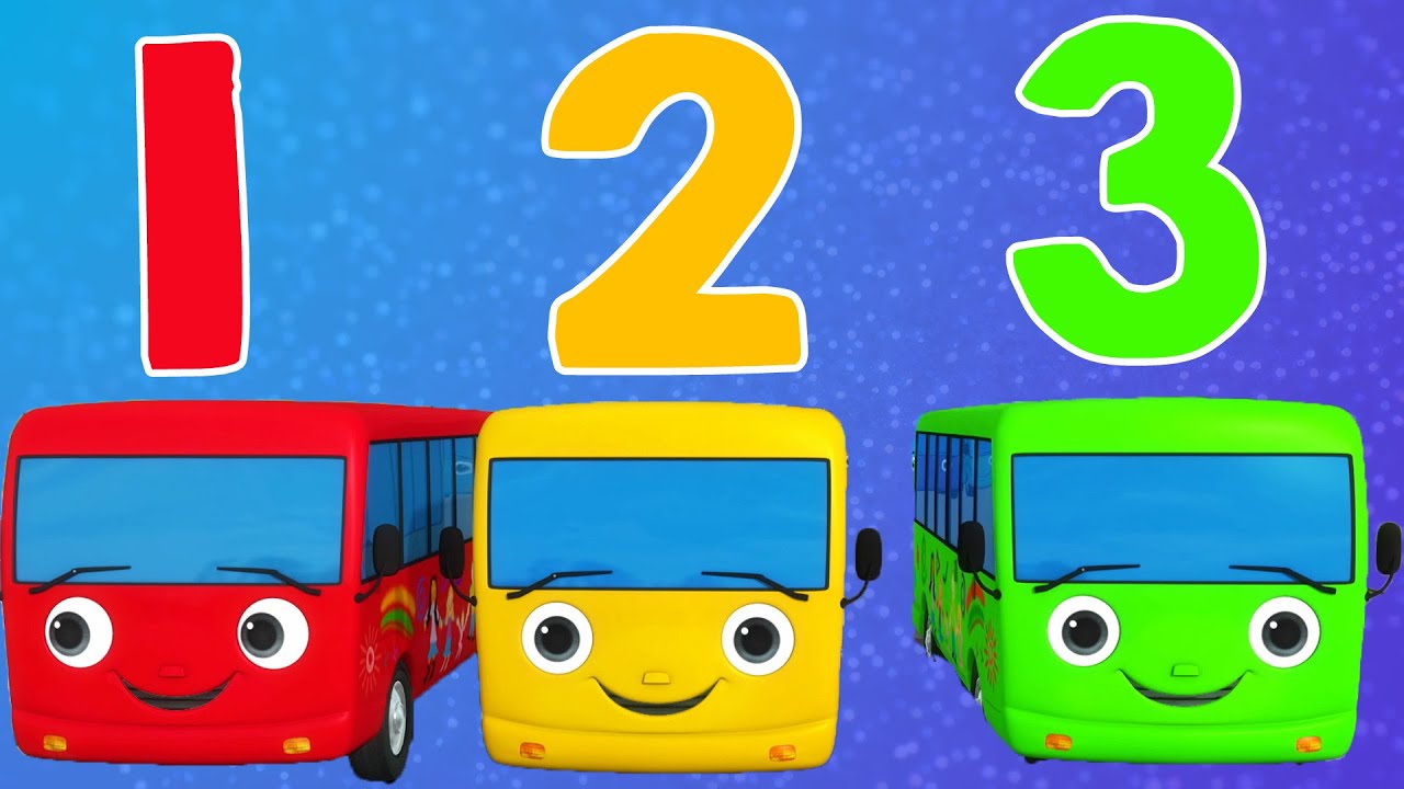 10 Little Buses + More Nursery Rhymes and Kids Song | Counting Songs ...