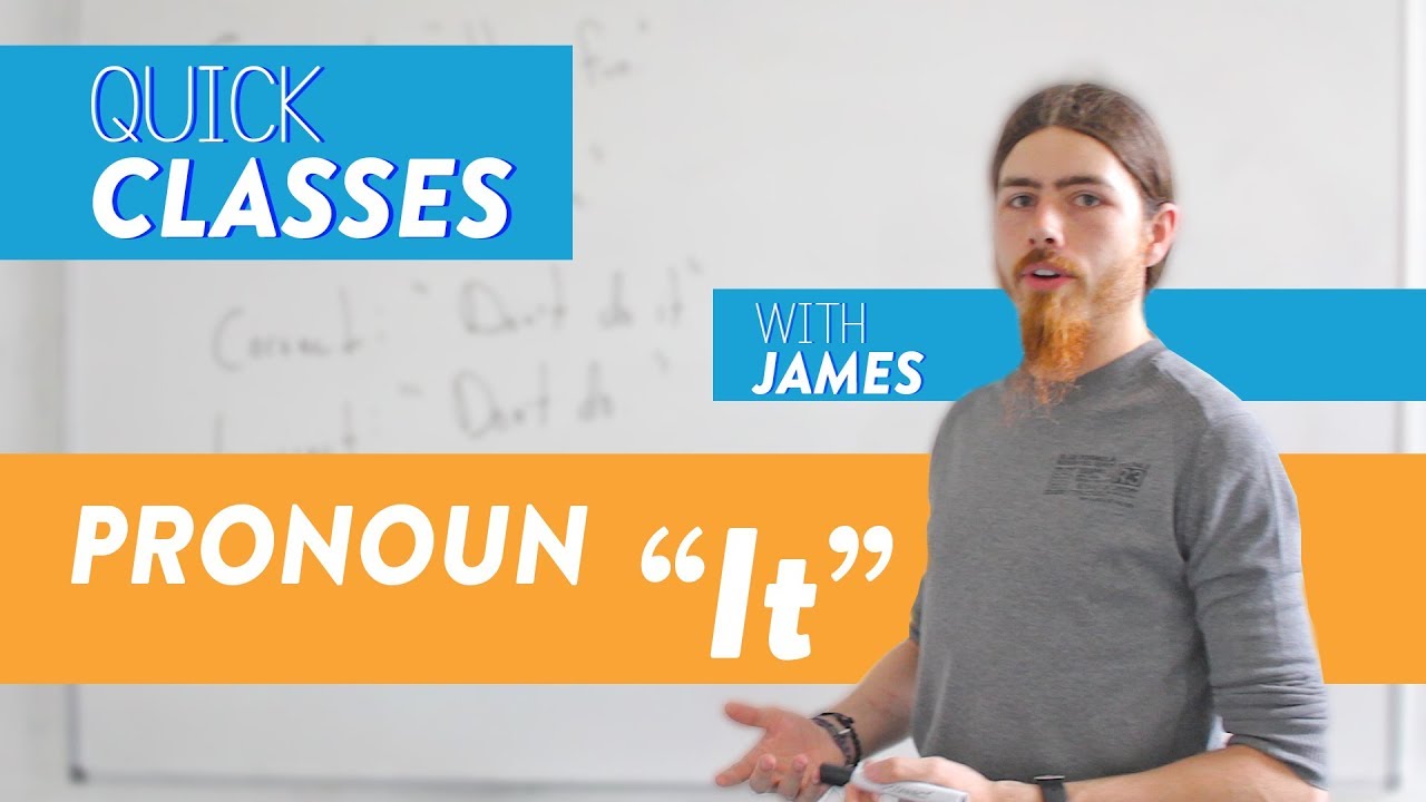 (Quick Classes) Pronoun 'It' - Learn English with NED Training Centre ...