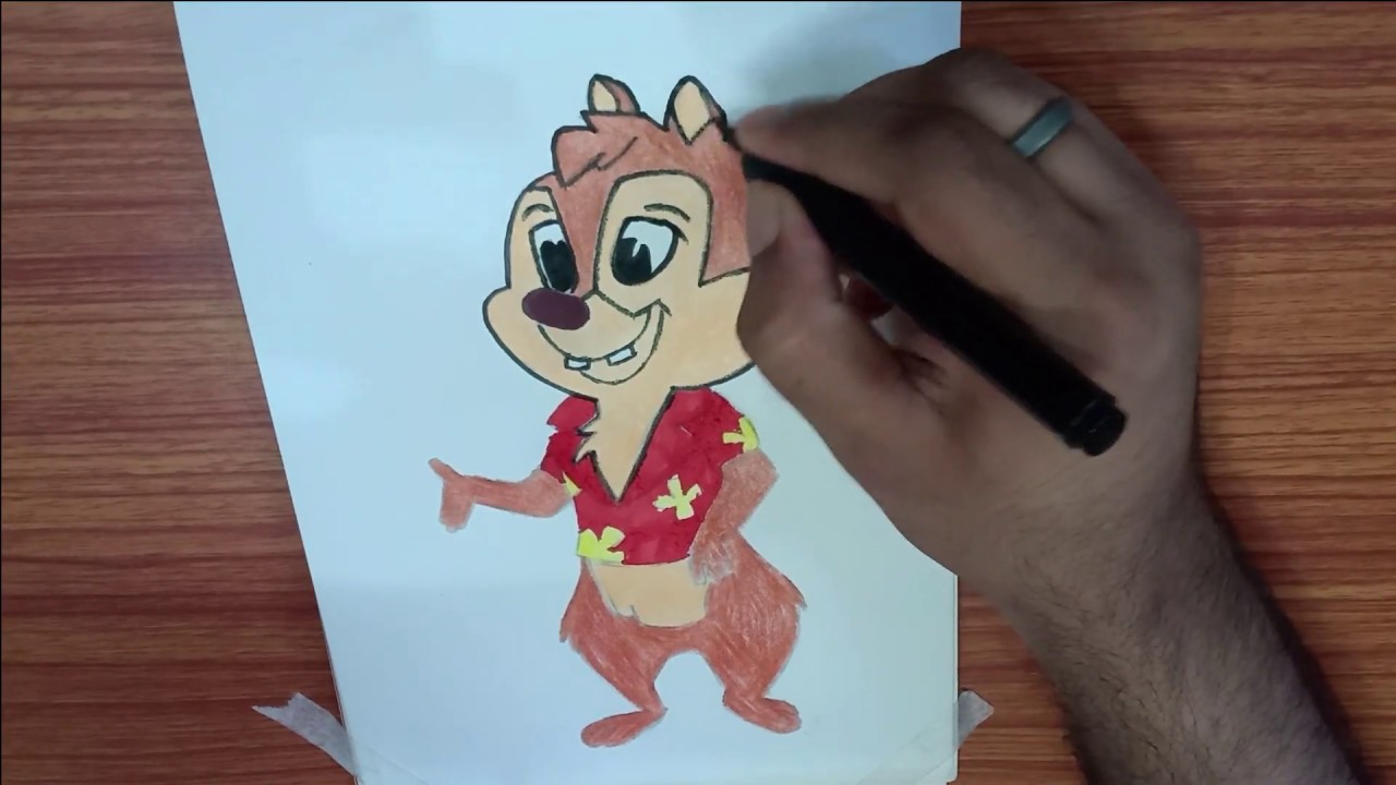 How to draw a Chip from "Chip 'n Dale: Rescue Rangers I Chip And Dale ...