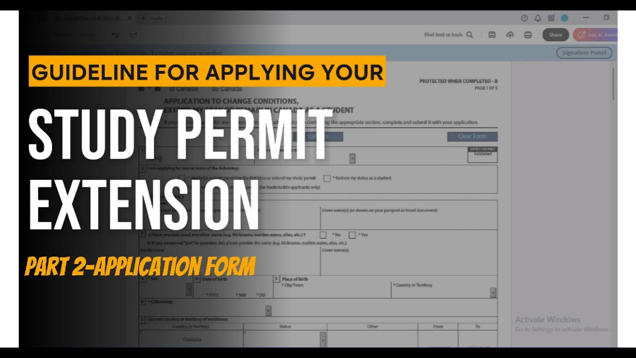 Study Permit Extension Canada (Part 2): How to Fill Out the IRCC ...
