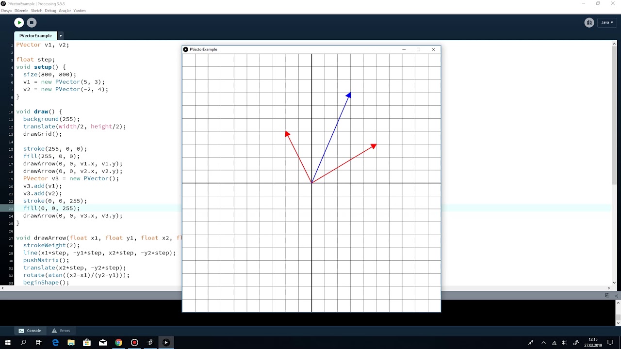 Processing ile Java Görsel Programlama Dersleri 12 - PVector - YouTube