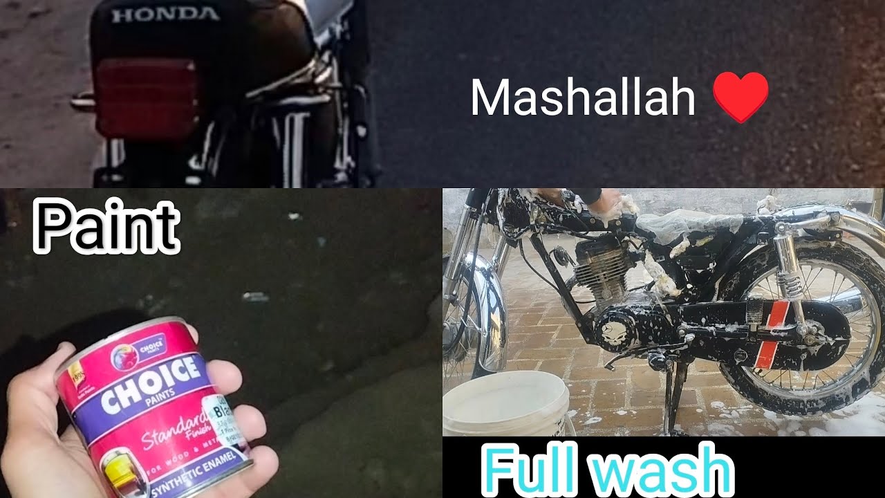 Cg 125 Frame paint | Bike full wash 🔥 | Mashallah look ♥️ - YouTube