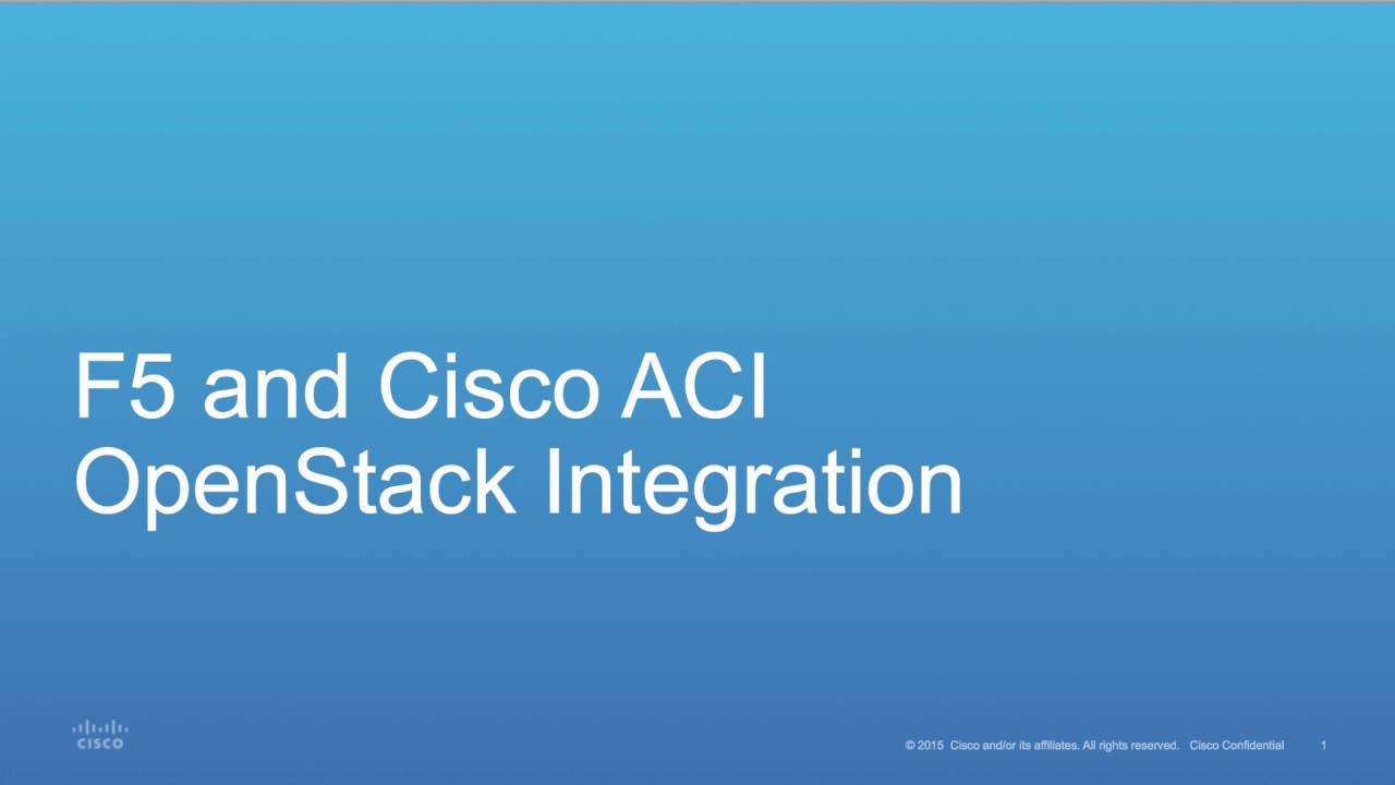 F5 & ACI - OpenStack Integration - Deploying F5 LBaaS with ACI - Demo - YouTube