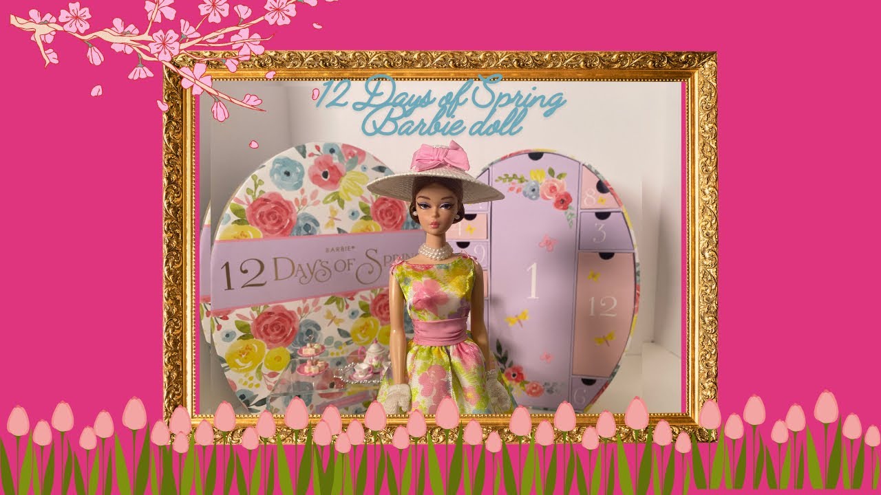 Unboxing and review of 12 Days of Spring Barbie doll - YouTube