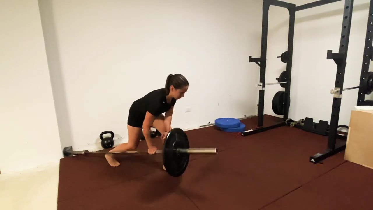 Landmine Single Arm Row - Staggered stance - YouTube