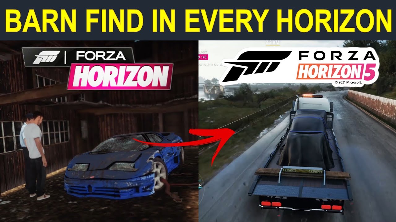 Finding A Barn Find In EVERY Forza Horizon l Evolution Of Barn Find ...