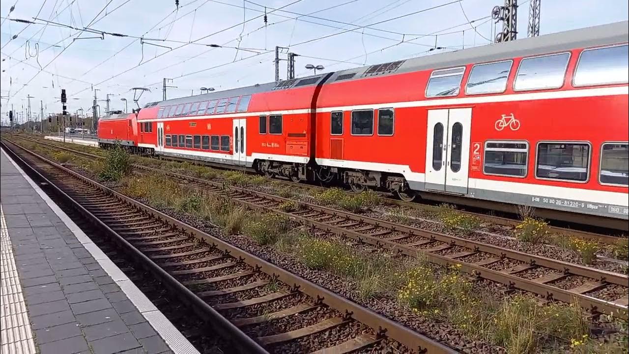 Ausfahrt RE 20 nach Uelzen gezogen von BR 146 029 Bahnhof Stendal am 27.10.2022 - YouTube