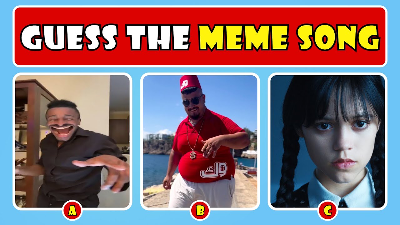 Guess Meme SONG | MrBeast, Skibidi bop Yes Yes Yes, Wednesday Quiz ...