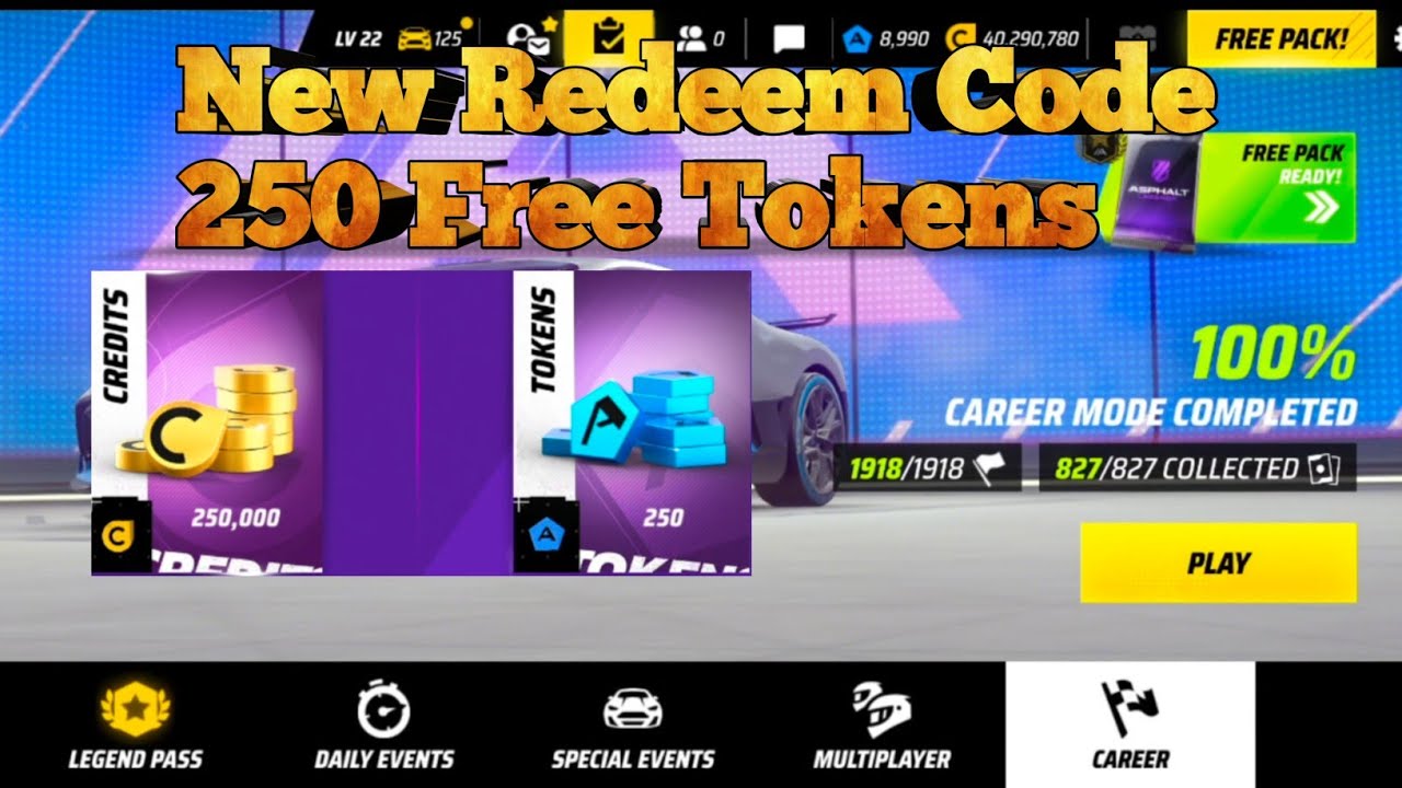 Asphalt Legends New Redeem Code | Get Free 250 Tokens | Optimise Gaming ...