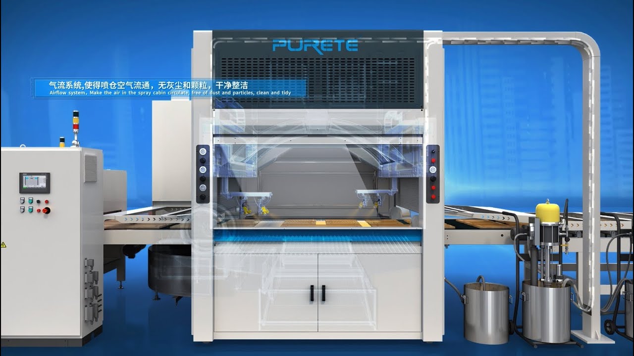 Wood Spray Paitning Machine - YouTube