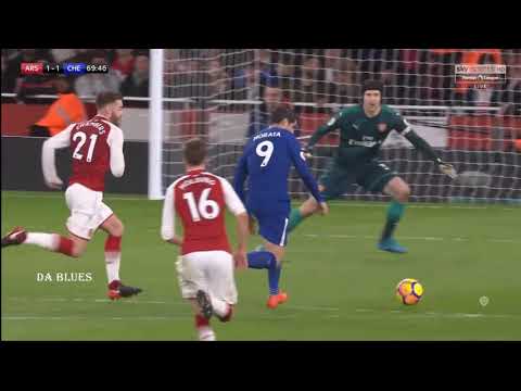morata's missed chances against arsenal(away) 2018