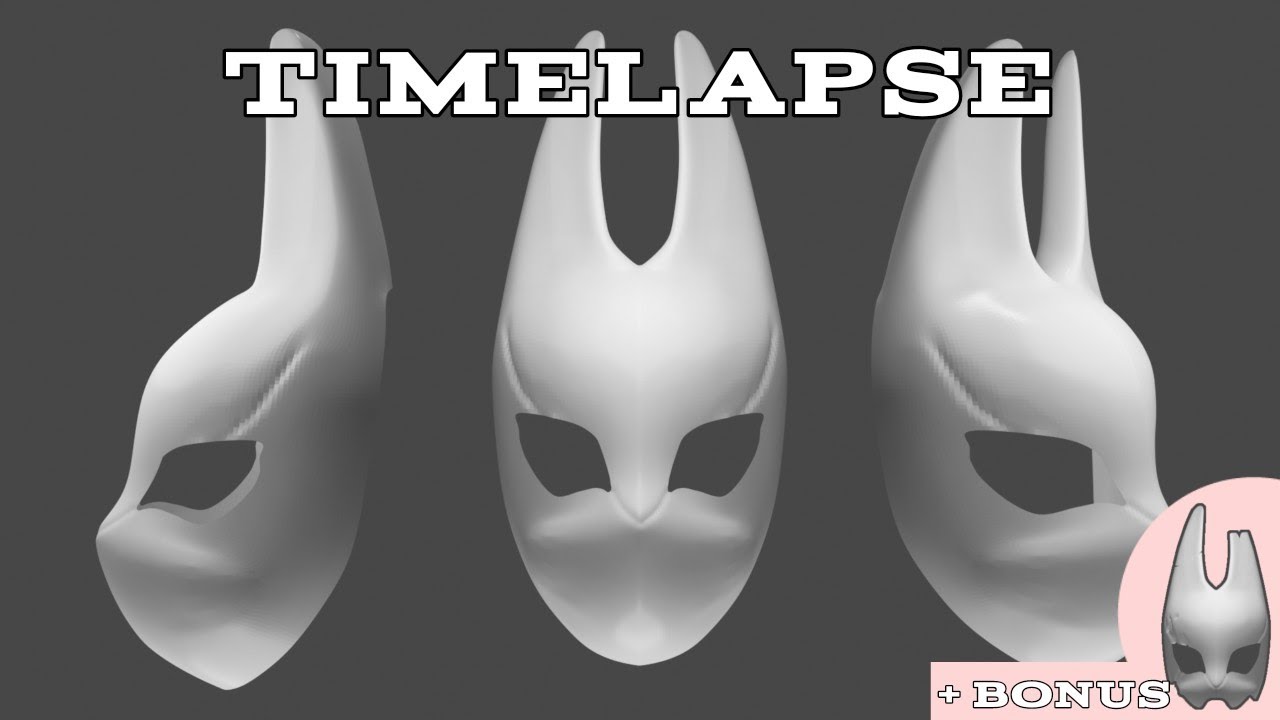 Leaping Dancer mask / fox mask from Sky cotl timelapse .obj files and ...