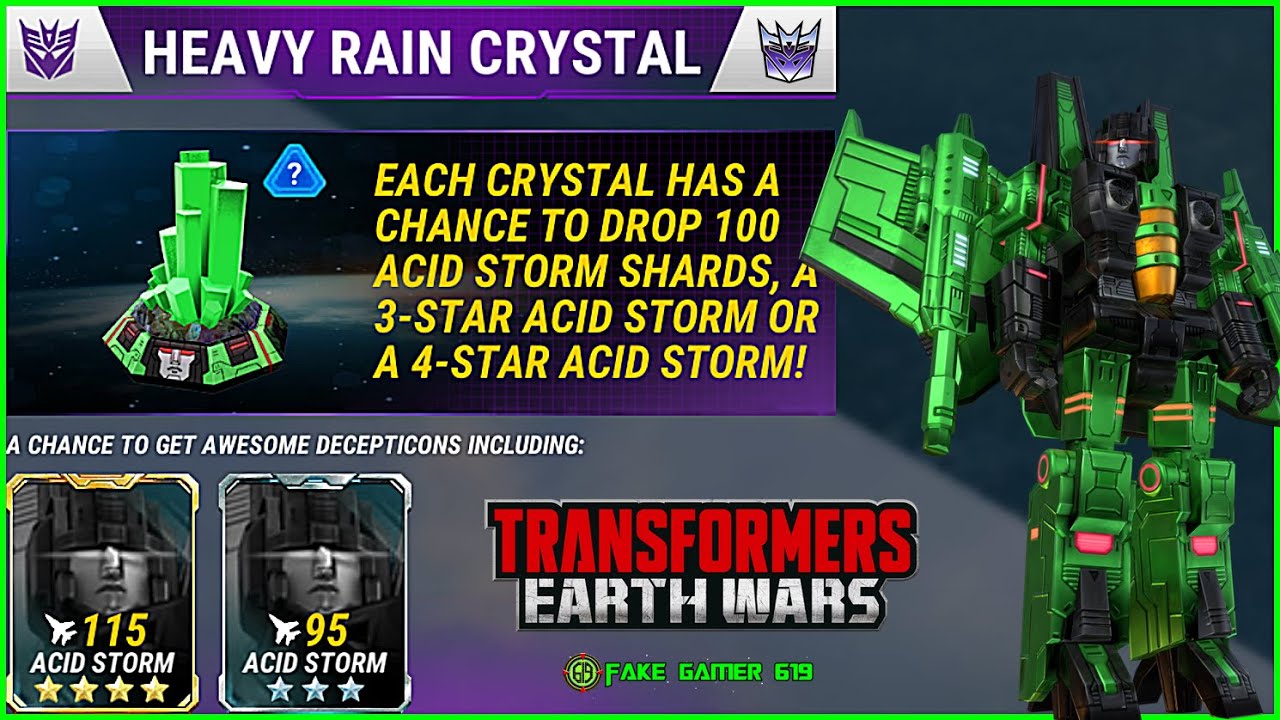 Opening HEAVY RAIN Crystals - Transformers Decepticon ACIDSTORM - YouTube