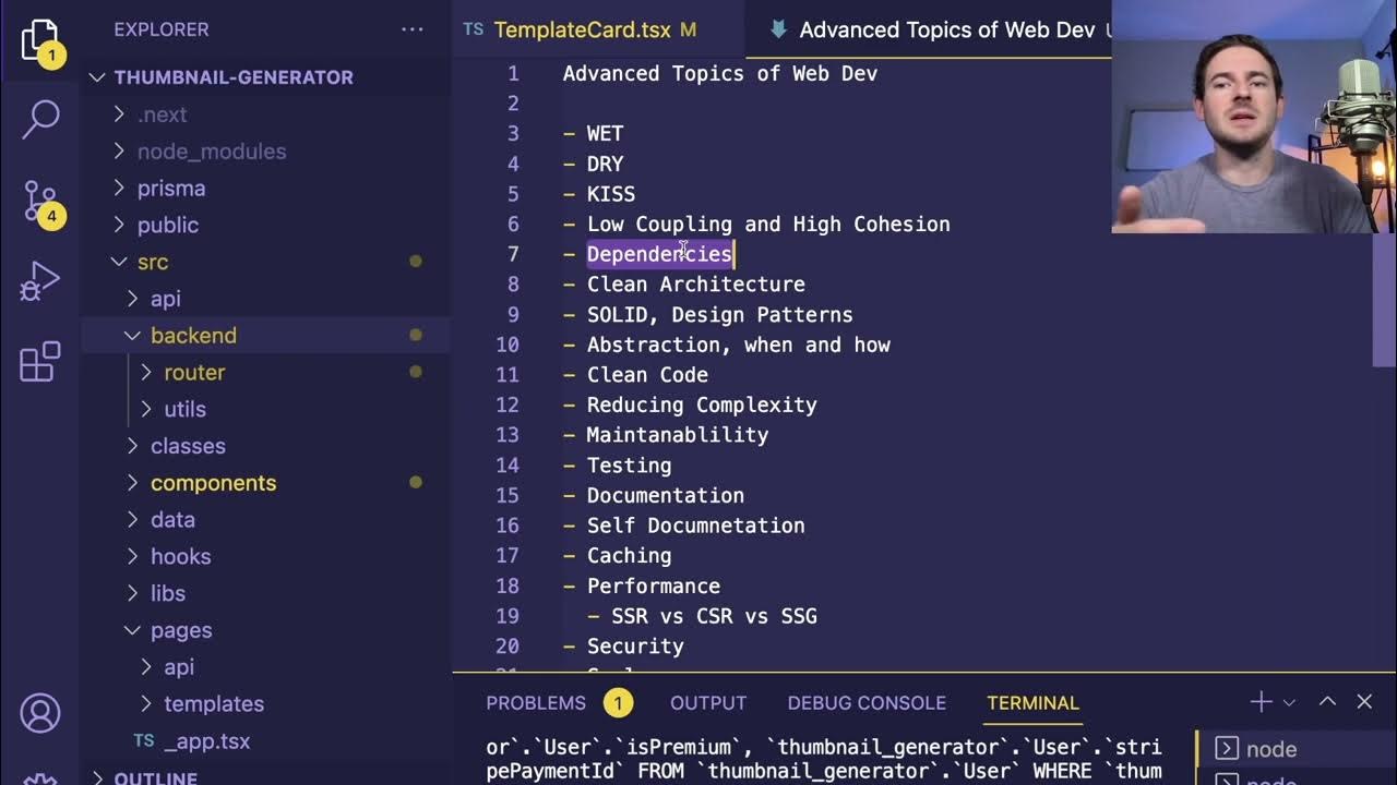 My list of advanced web development topics you should learn - YouTube