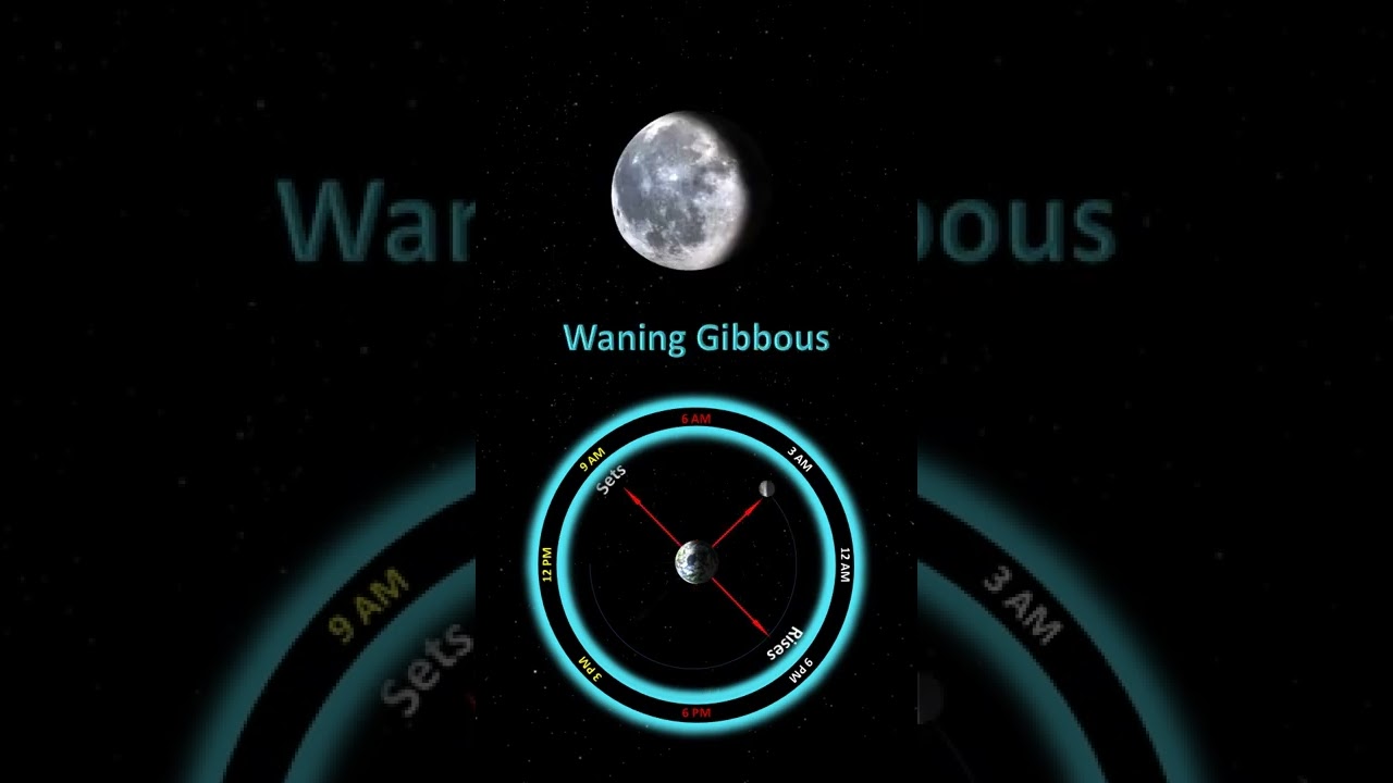 At what time do the moon phases rise and set? #shorts #moonphase # ...