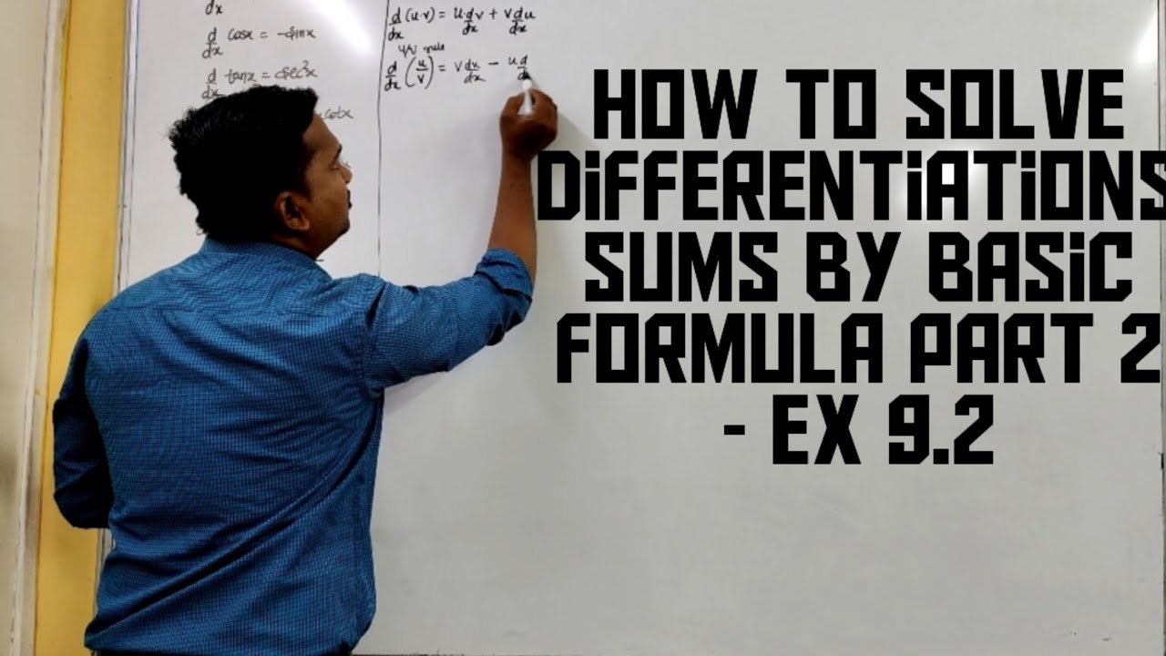 Best method to solve differentiations sums part 2 ex 9.2 #derivatives # ...