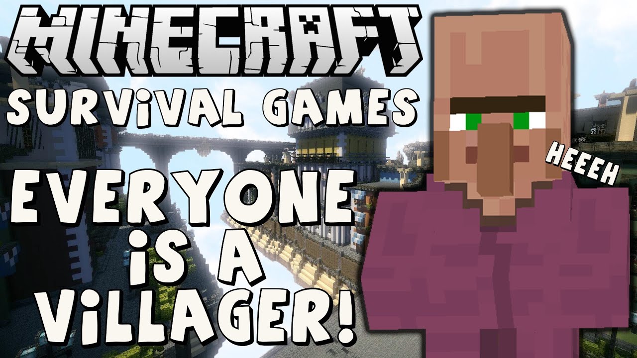 Minecraft April Fools: Survival Games - EVERYONES A VILLAGER! - YouTube