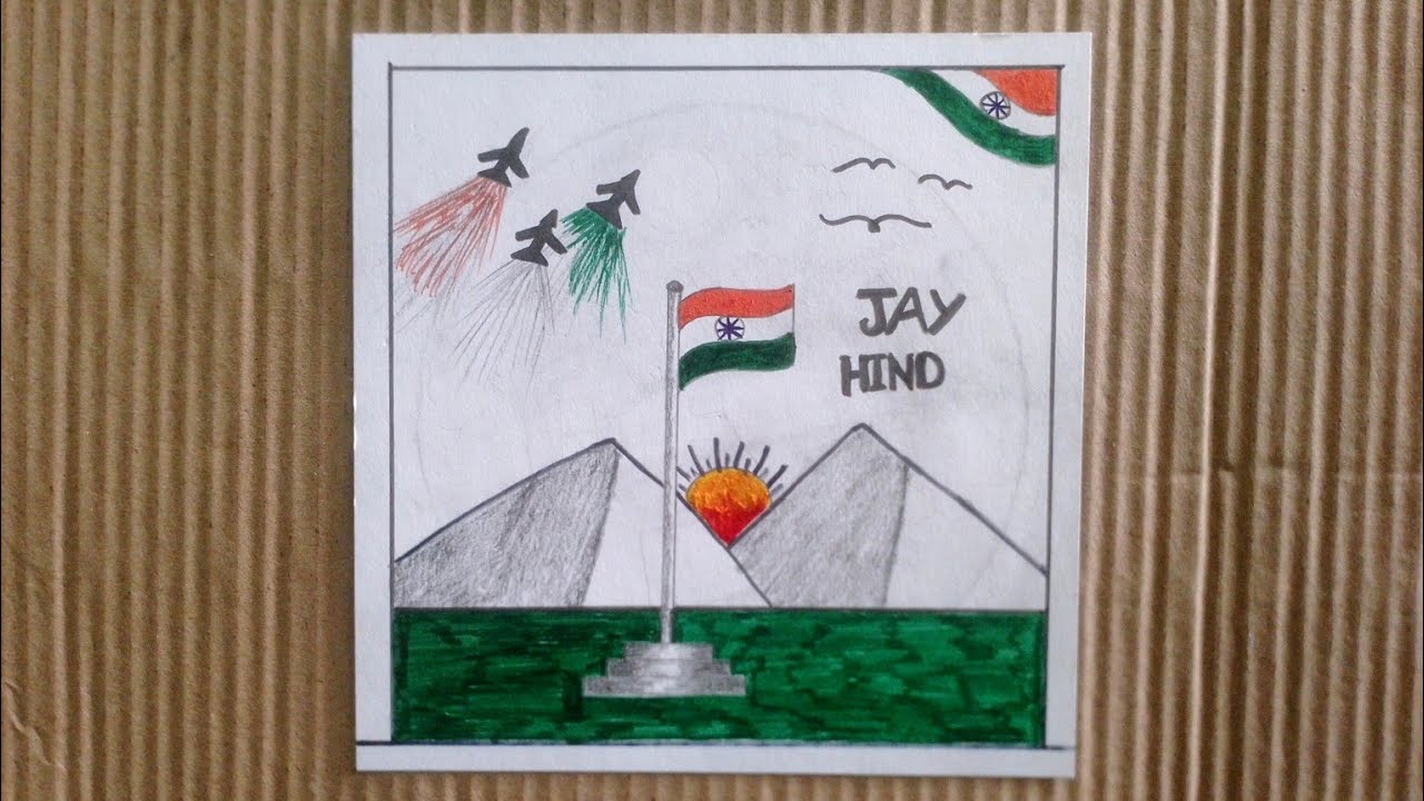 republic day drawing flag / How to draw flag easy step by step ...