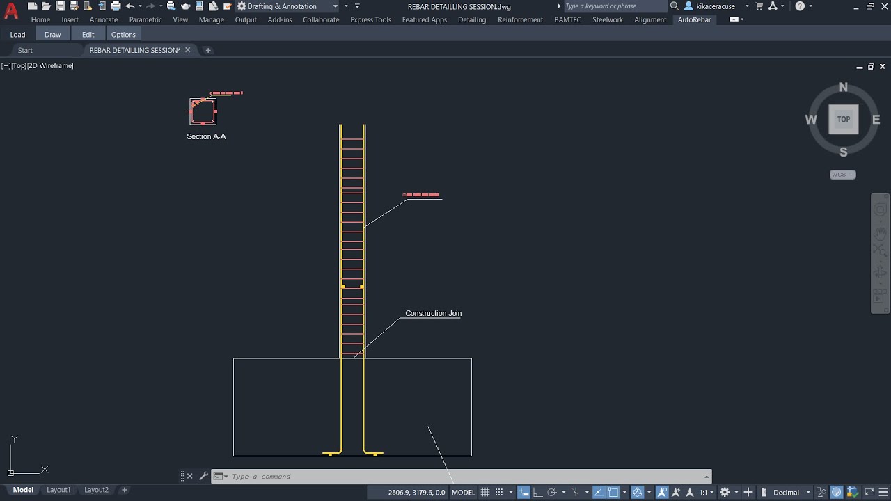 AutoRebars for AutoCAD 2021 Column rebar reinforcement - YouTube