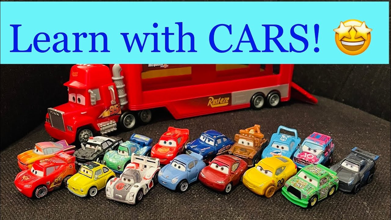 Learn colors with Disney Pixar Cars| lighting Mac queen| toy cars learning video for toddlers ...