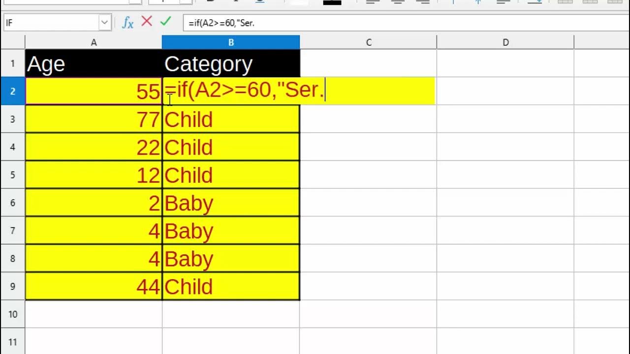 Set different Criteria with if Formula in Libre Office Calc@COMPUTEREXCELSOLUTION - YouTube