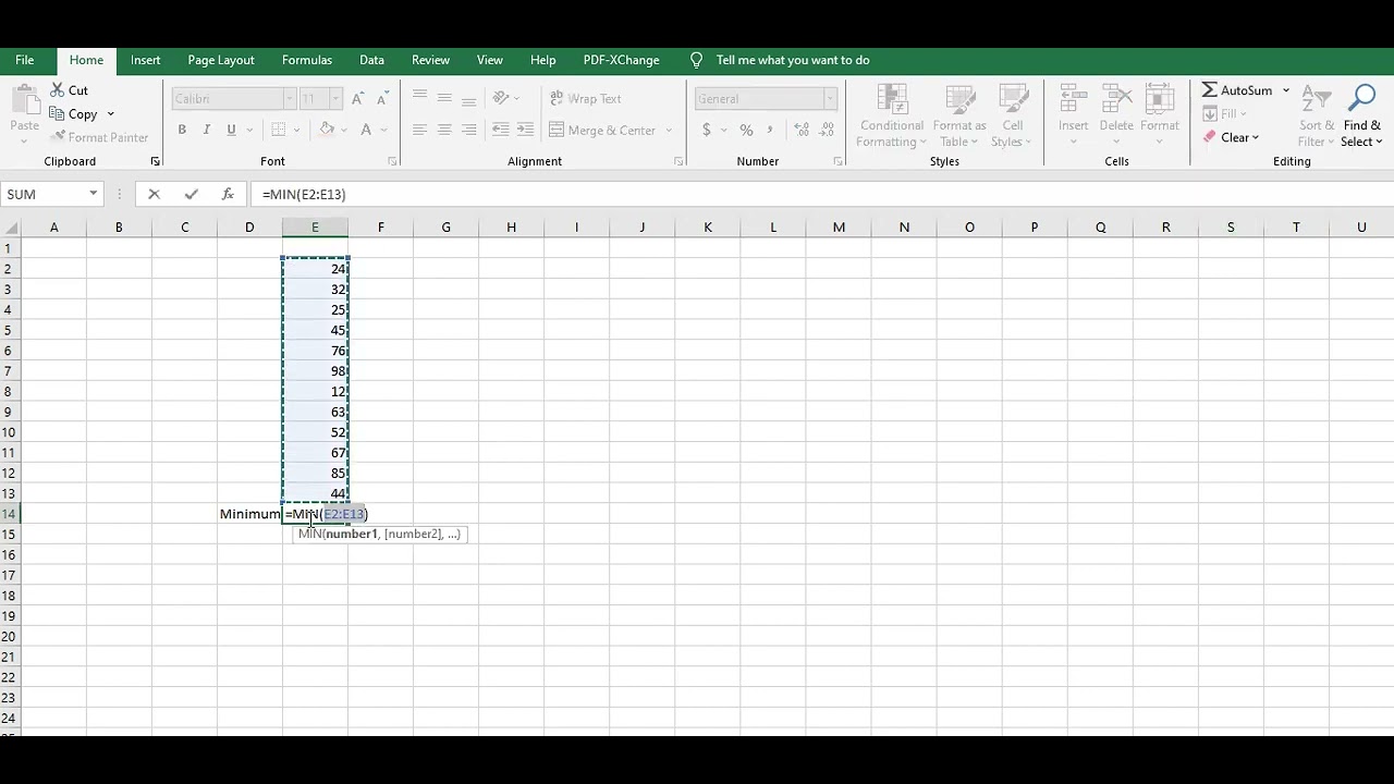 How To Find Out Minimum Or Smallest Number In Excel Excel Exceltips Pc Techhowto 6011