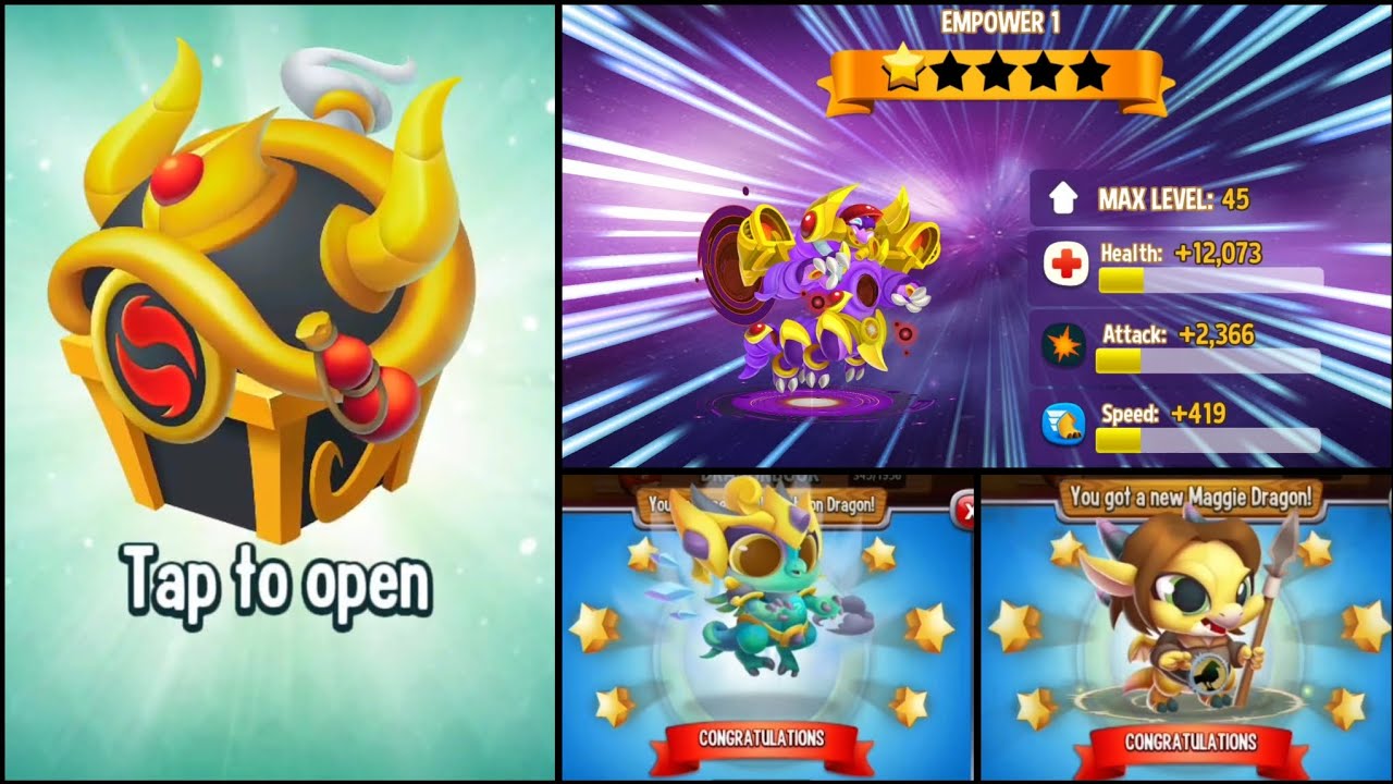 #240. Dragon city | Empower 1 - High Quantum Wormhole | Hatched High Typhoon and Maggie Dragons ...