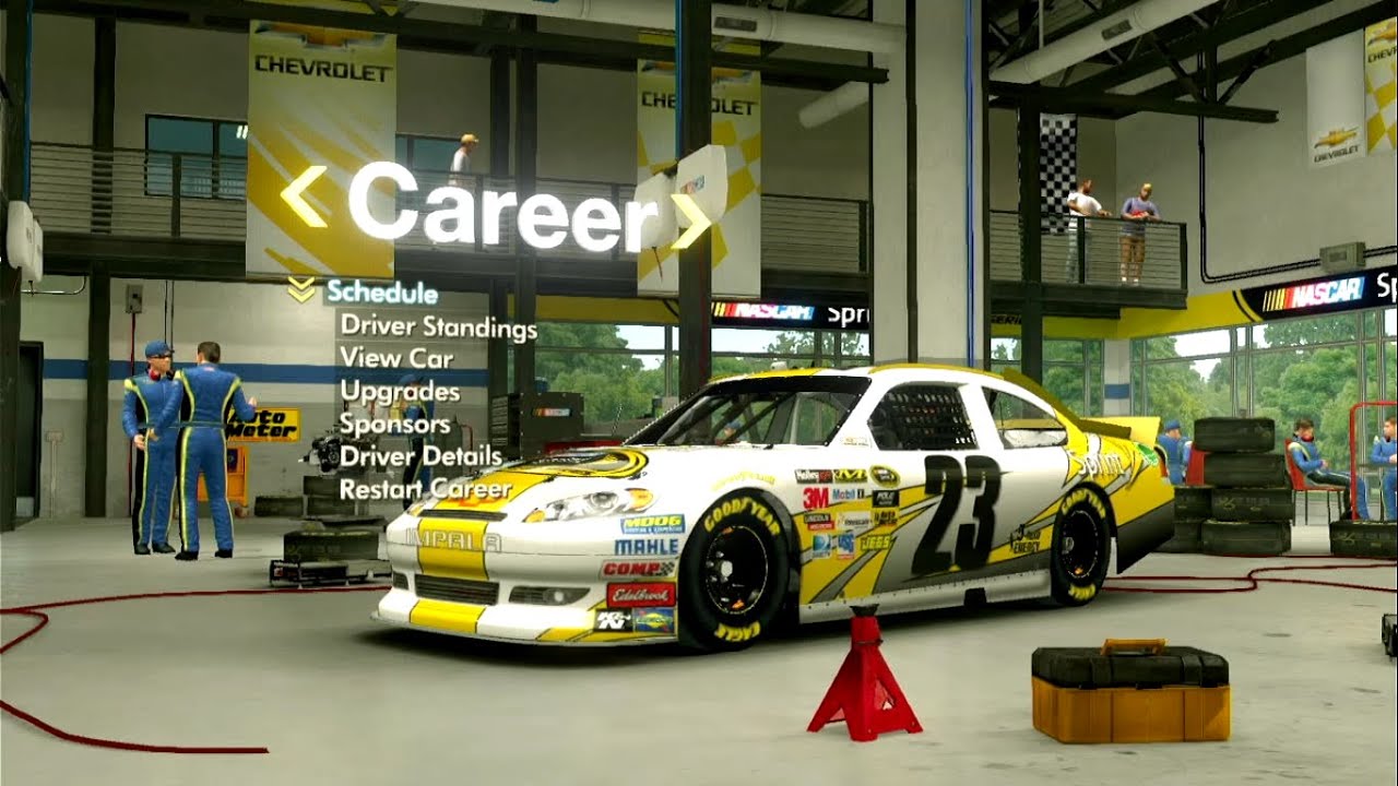 NASCAR THE GAME INSIDE LINE - MENUS - YouTube