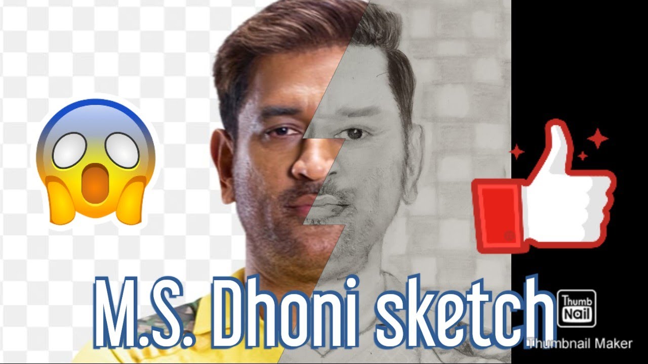 M.S. Dhoni face shading easy tutorial video #Mahi #CSK #ipl #shorts # ...