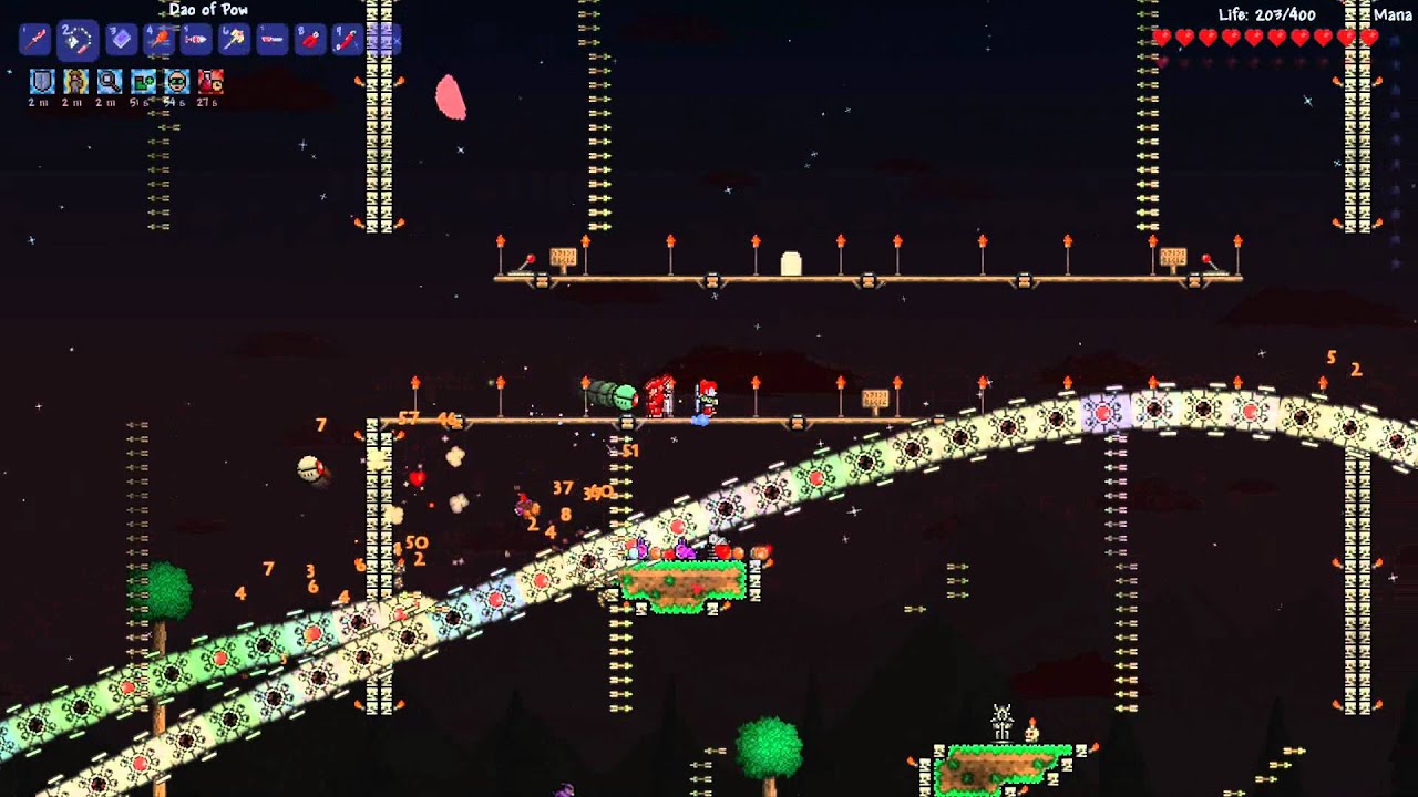 Terraria - Arena to fight the Destroyer - YouTube